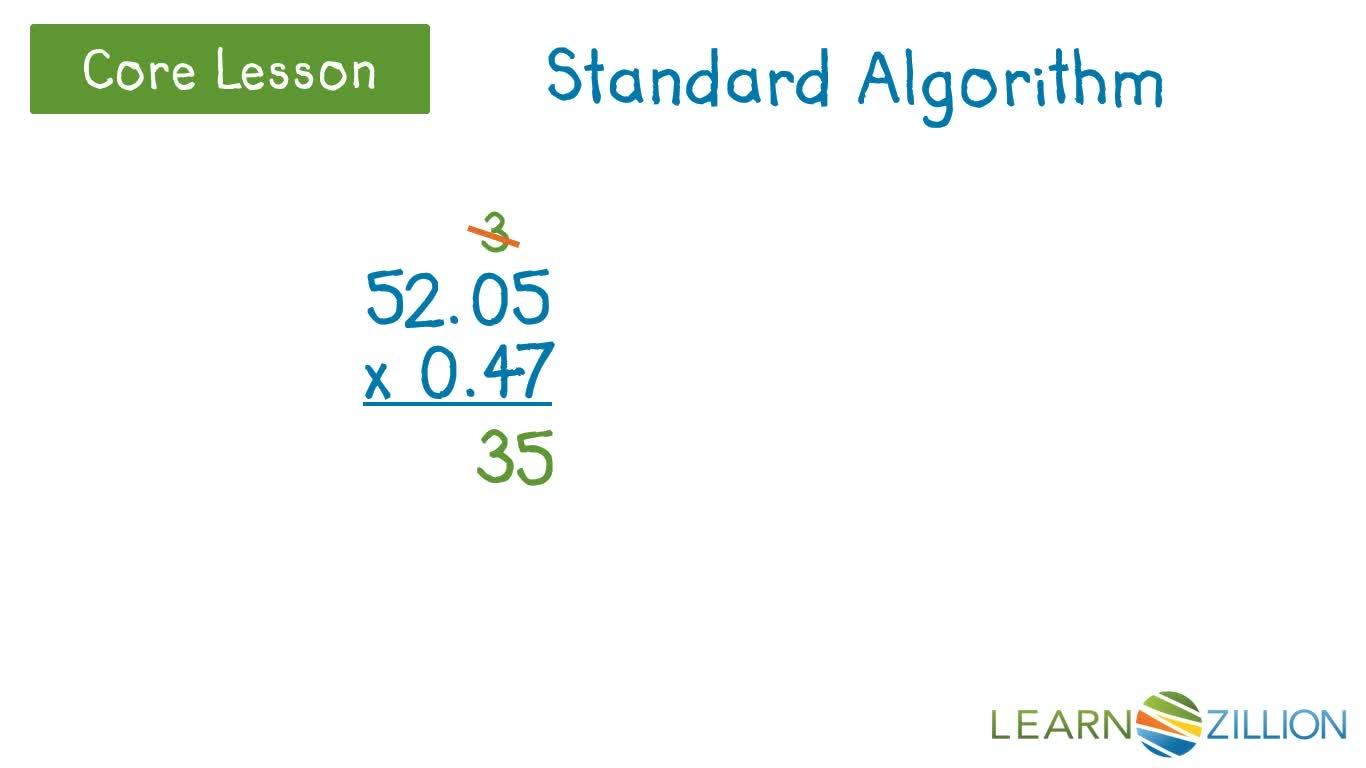 Multiplying Decimals Using The Standard Algorithm Maths Science